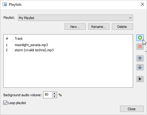 Working with the Playlists