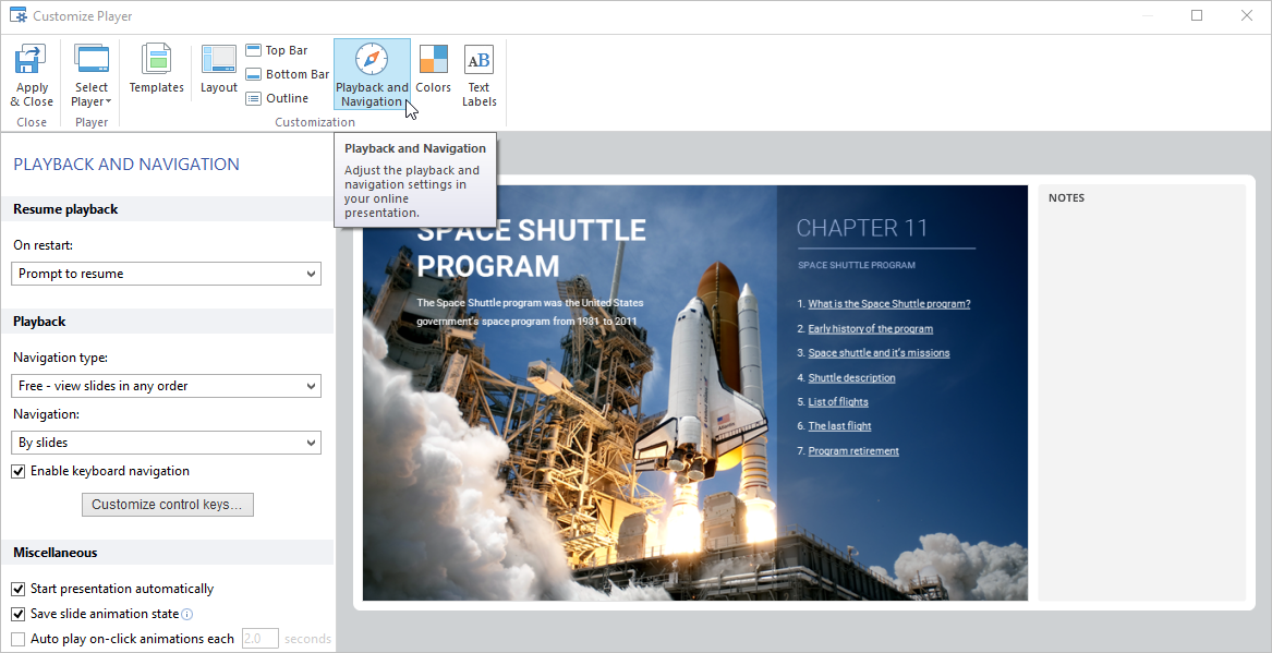 Playback and Navigation