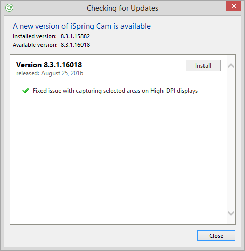 Updating iSpring Cam