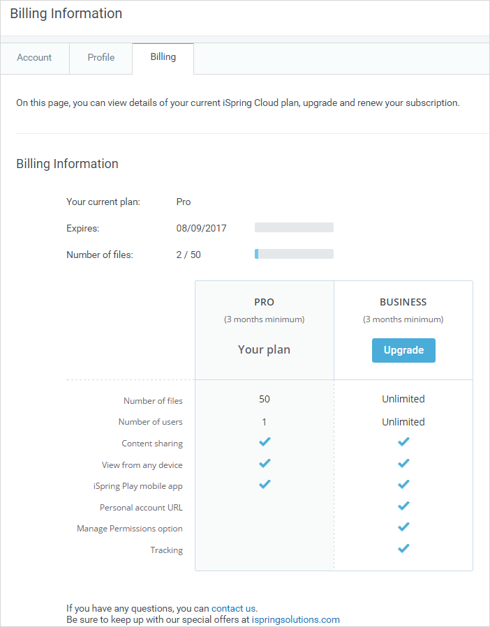 Billing Information
