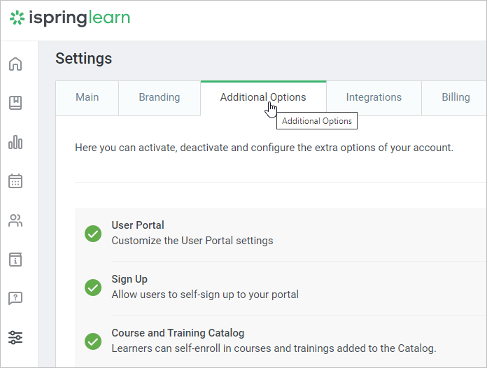Enabling Account Notifications