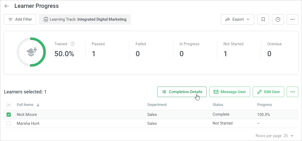 Learning Track Details