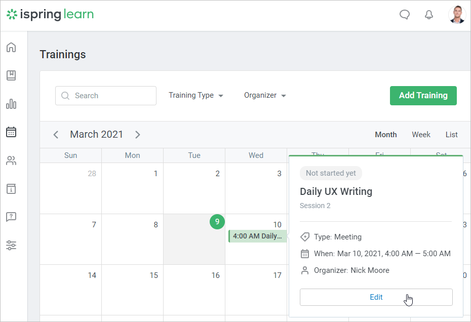 Editing an Enrollment