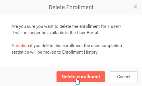 Deleting Learning Track Enrollment