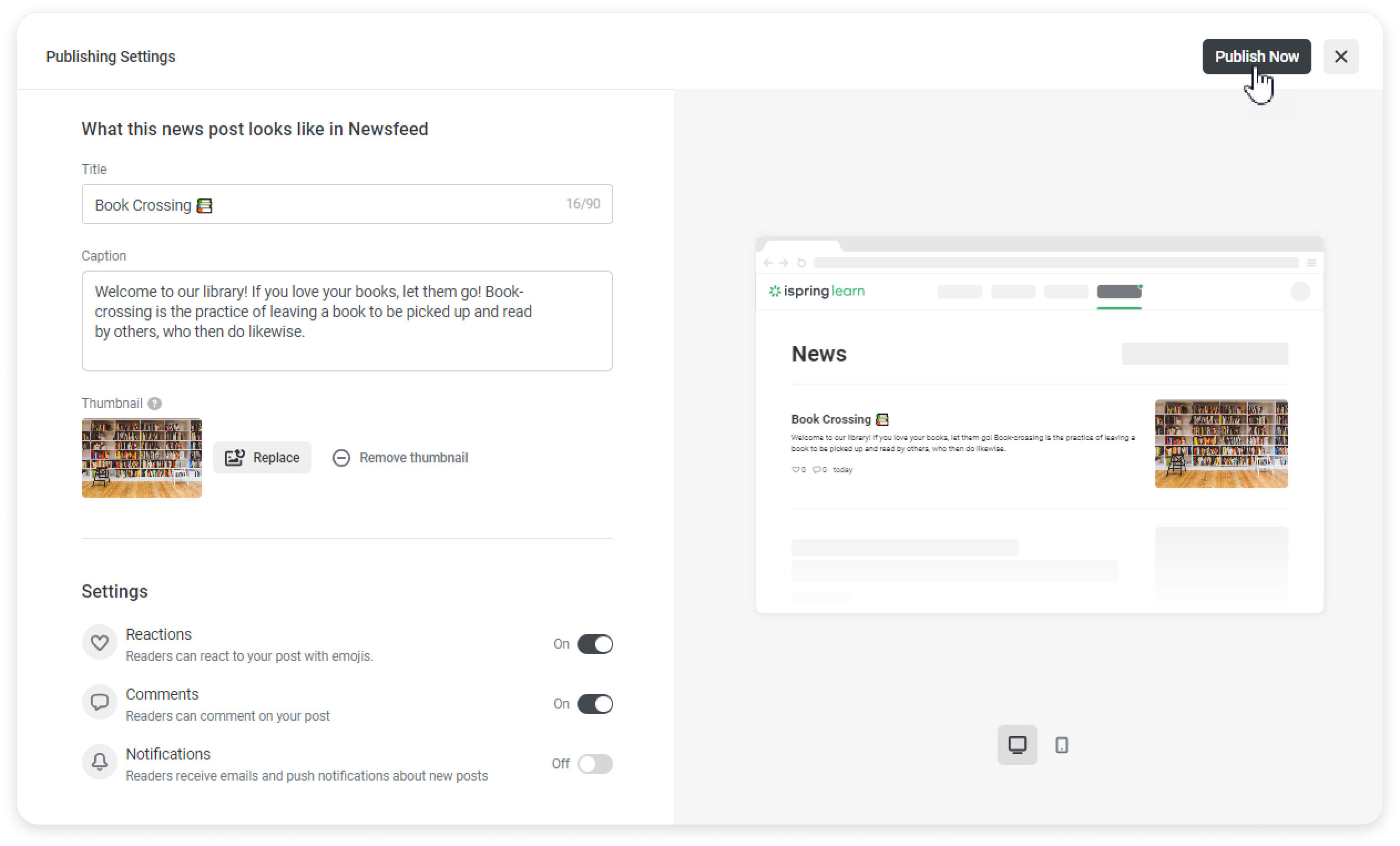 Сomments in News Posts