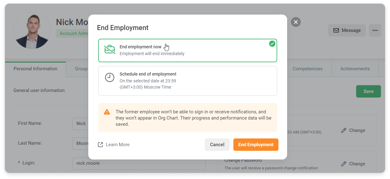 How to Change Employee Status to "Employment Ended"