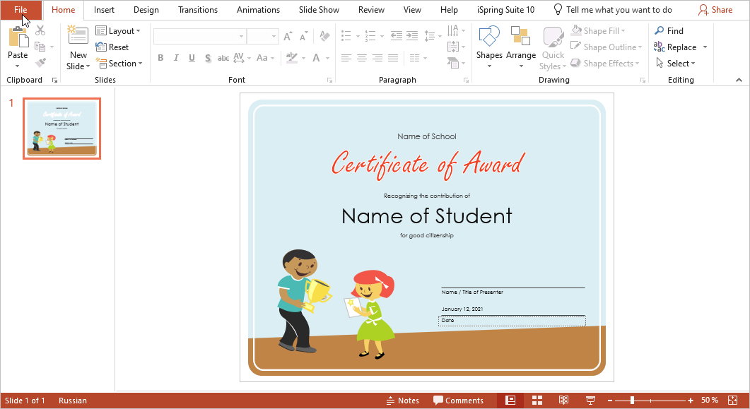 Saving a Generic Certificate as a PDF file