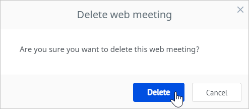 Deleting a Web Meeting