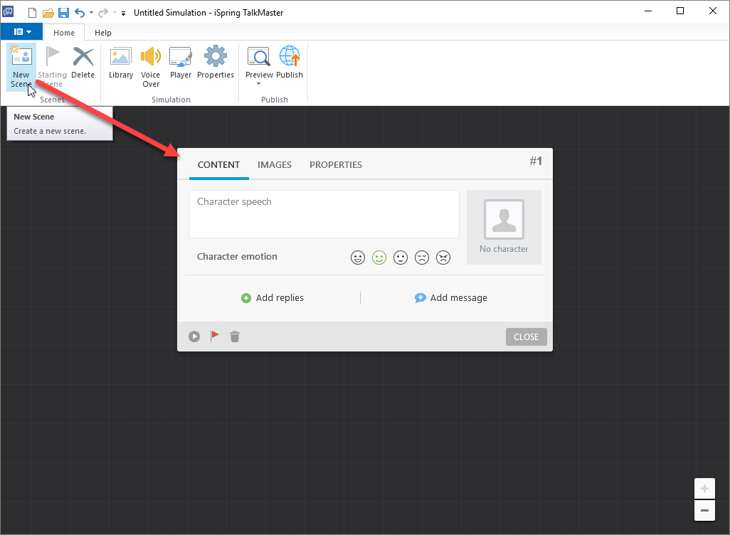 Creating a New Scene
