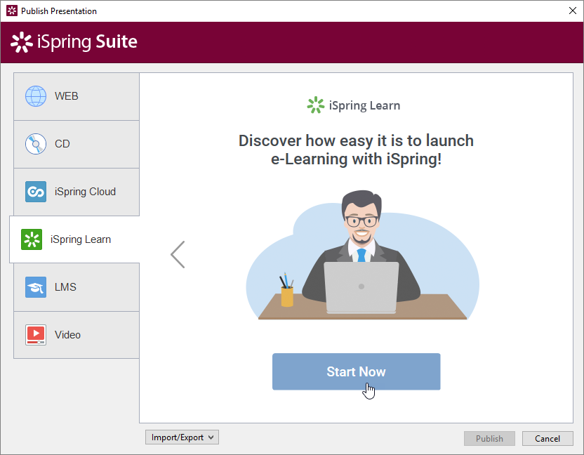 Publishing to iSpring Learn