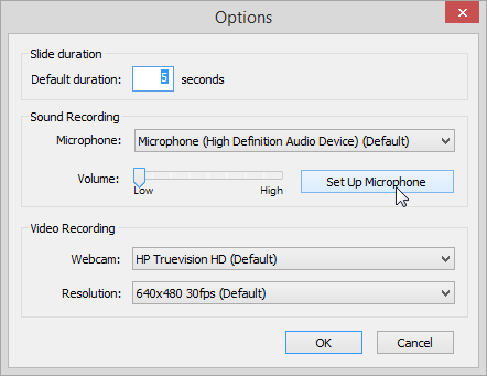 Setting Up the Microphone
