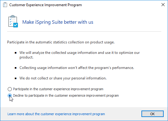 Customer Experience Improvement Program
