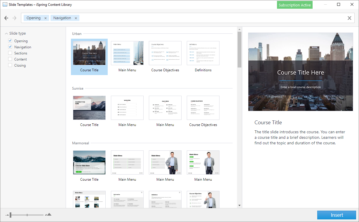 Adding Slide Templates