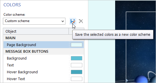 Color Scheme Settings