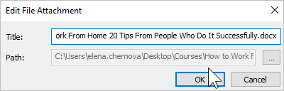 Hyperlinks and Attachments
